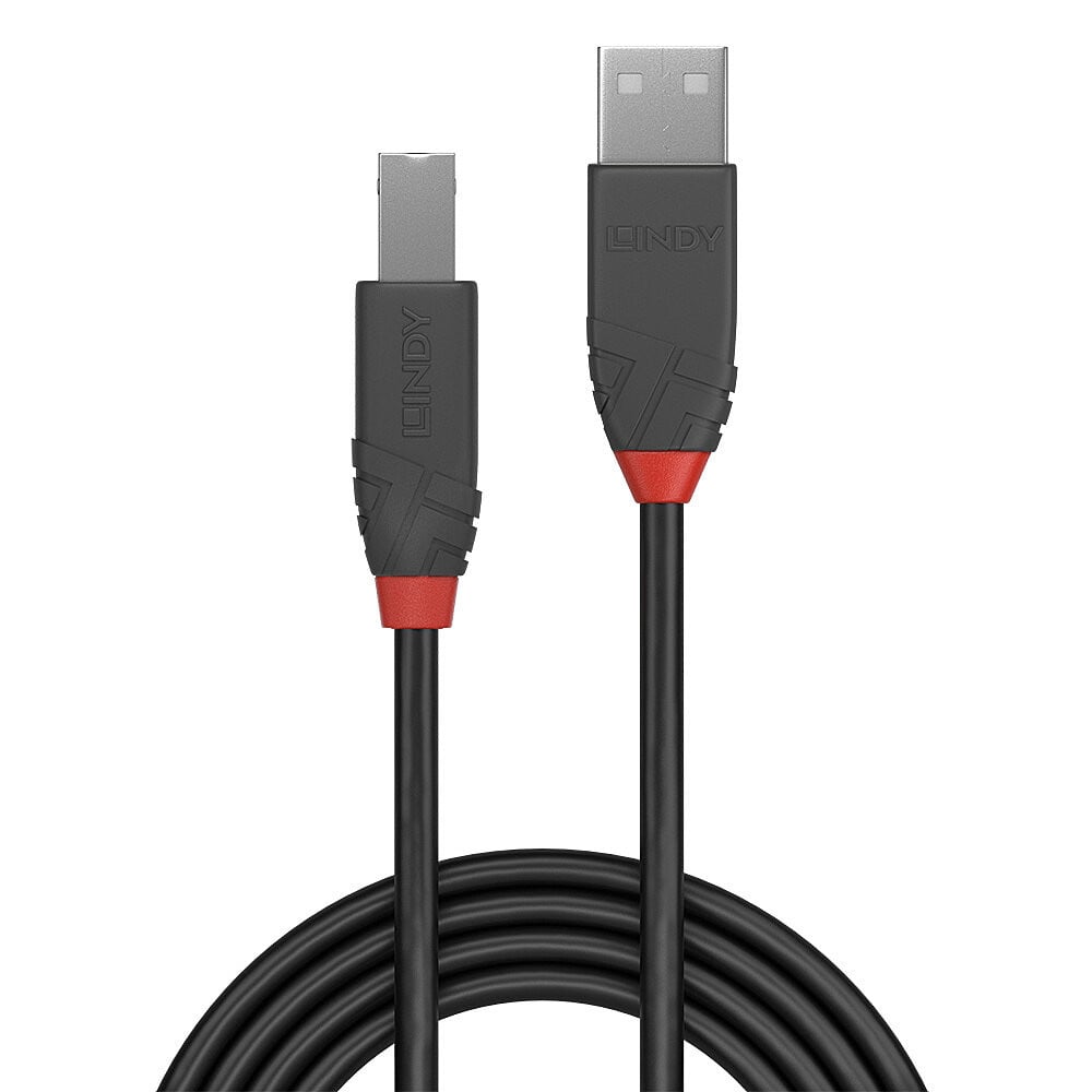 Lindy 36673 câble USB 2 m USB 2.0 USB A USB B Noir Câble USB 2.0 type A ...
