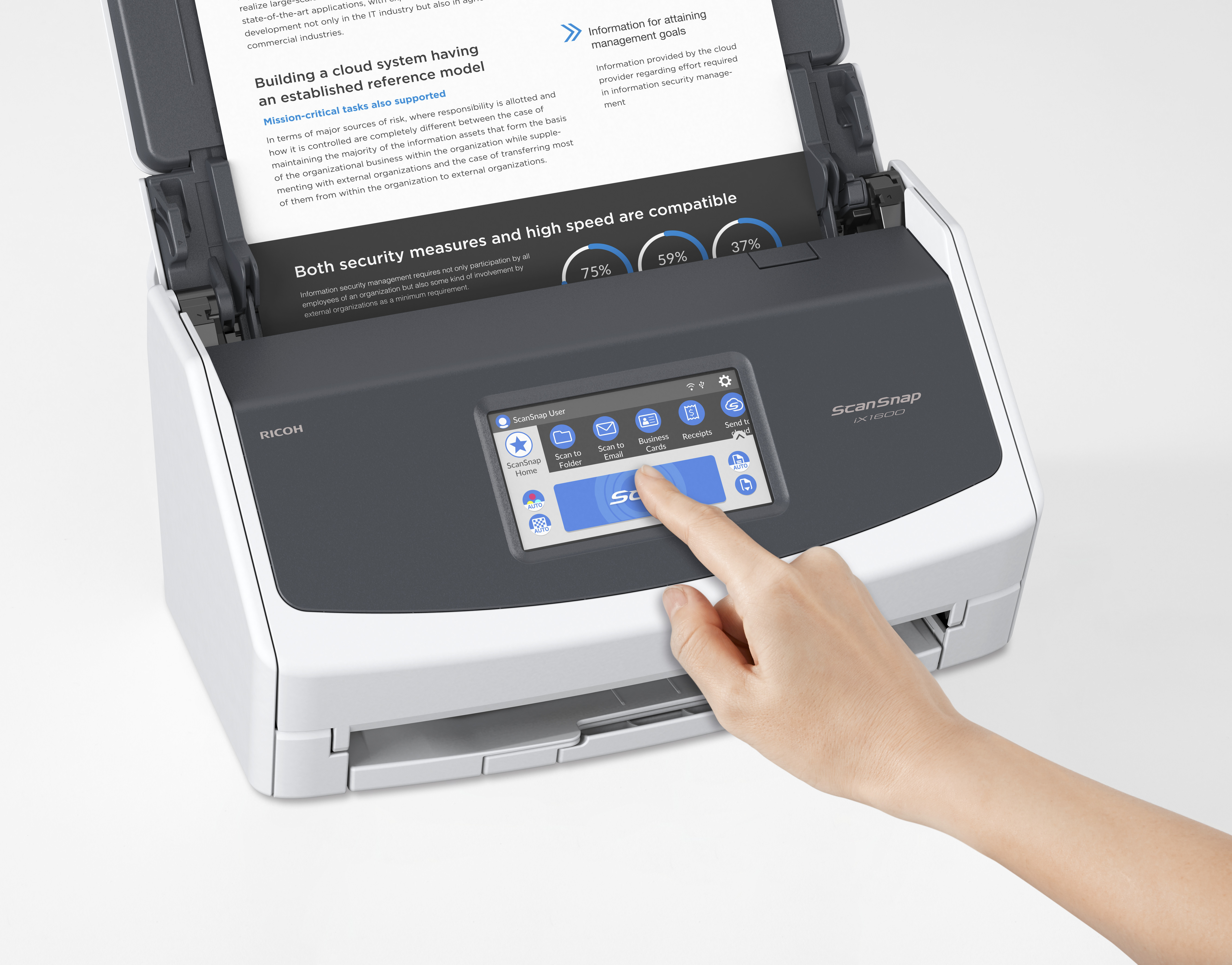 Ricoh ScanSnap iX1600 Numériseur chargeur automatique de documents (adf ...