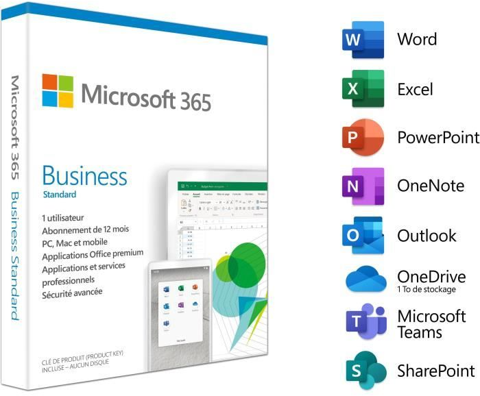 Microsoft 365 Business Standard (CFQ7TTC0LDPB0001P1YA) prix Maroc
