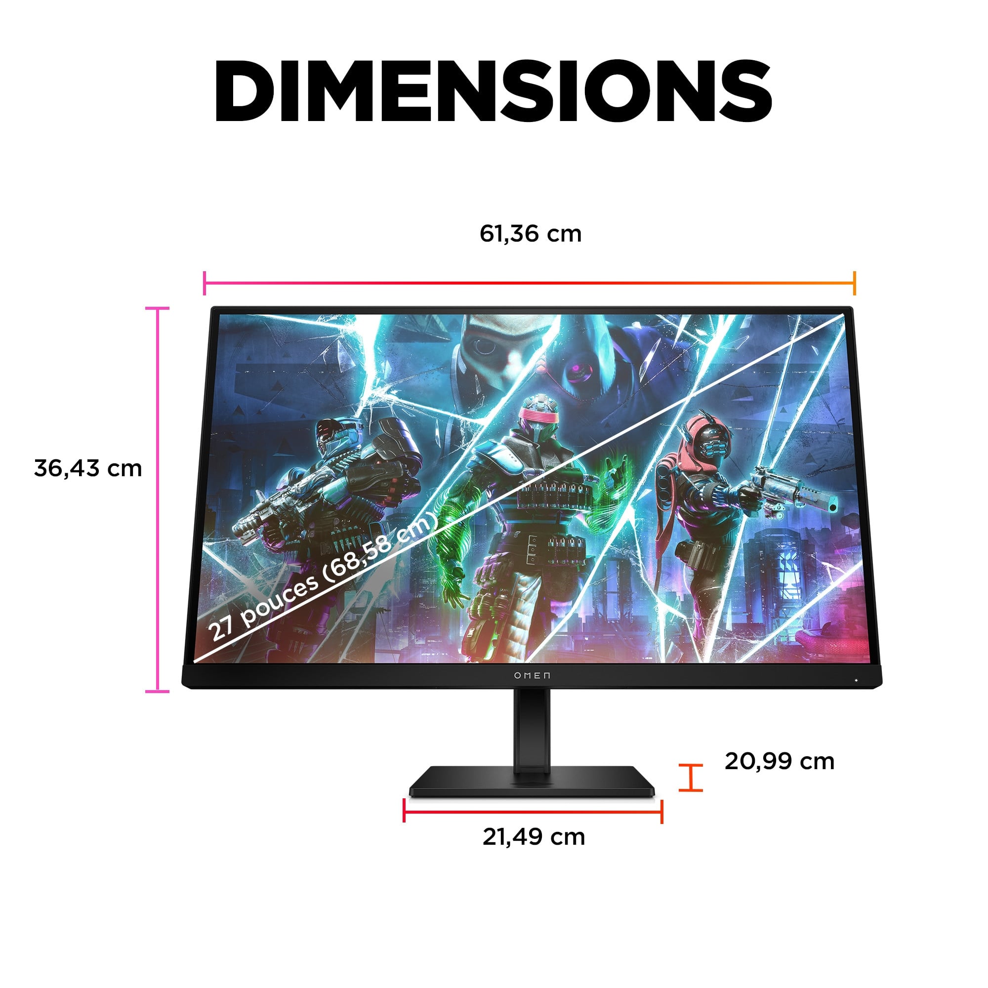 HP OMEN by HP Écran gamer FHD 240 Hz OMEN 27 pouces - OMEN 27s Écran ...