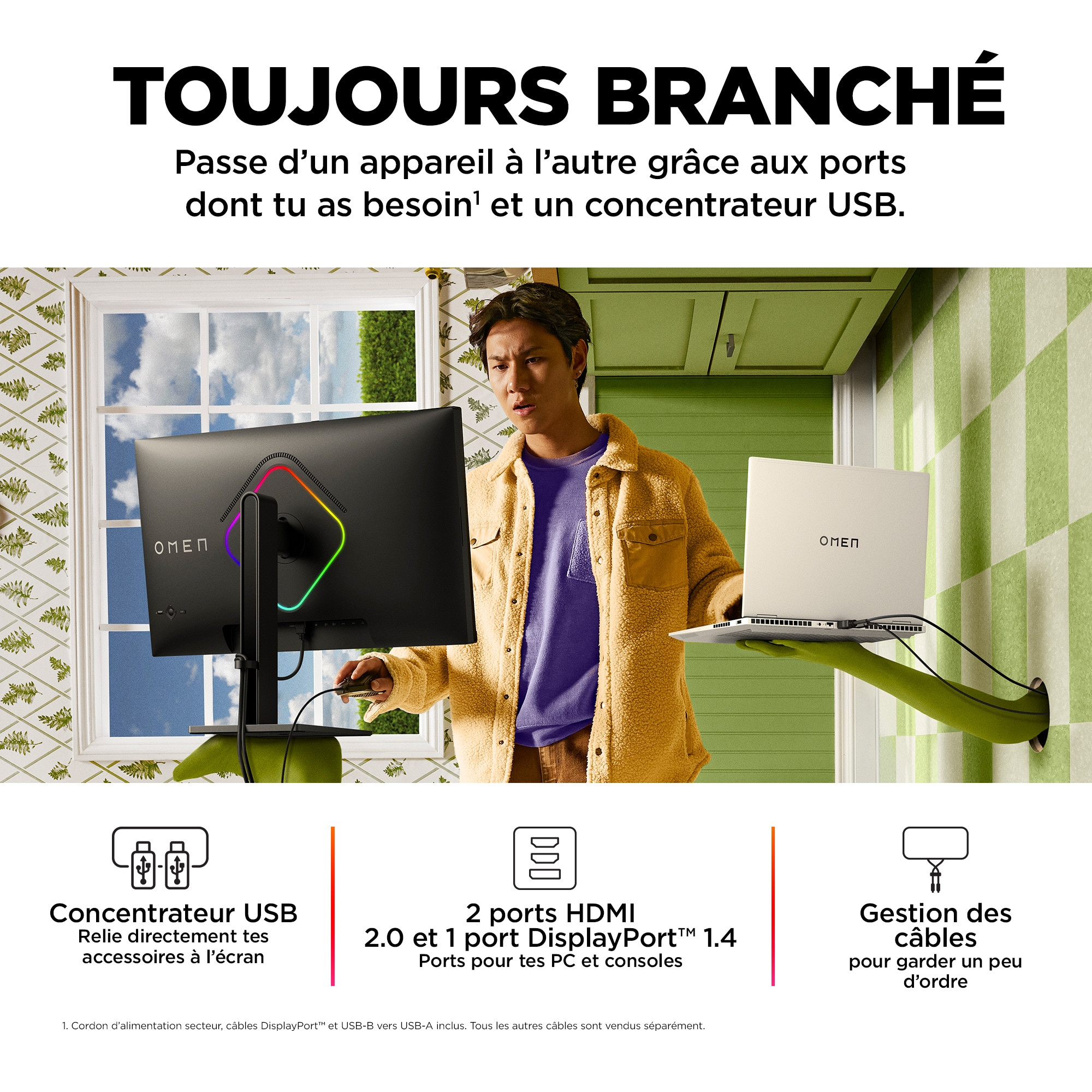 HP OMEN by HP Écran gamer FHD 240 Hz OMEN 27 pouces - OMEN 27s Écran ...