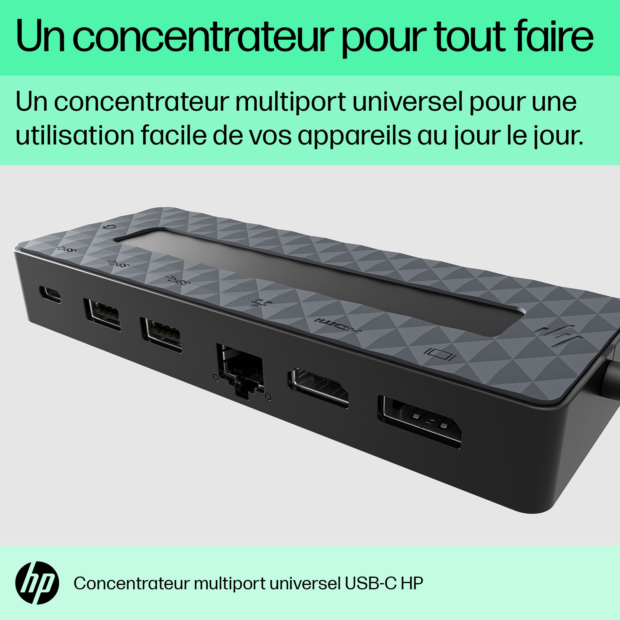 HP Concentrateur multiport USB-C universel Concentrateur multiport USB-C universel HP (50H98AA ...