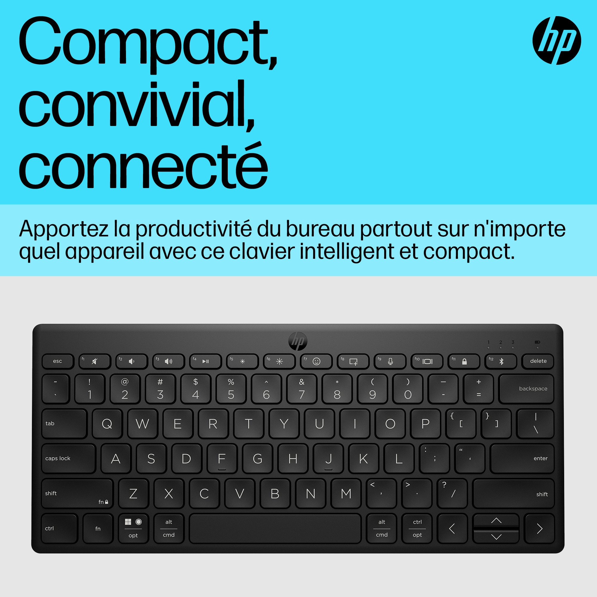 HP Clavier Bluetooth multi-périphériques compact 350 Clavier Bluetooth ...