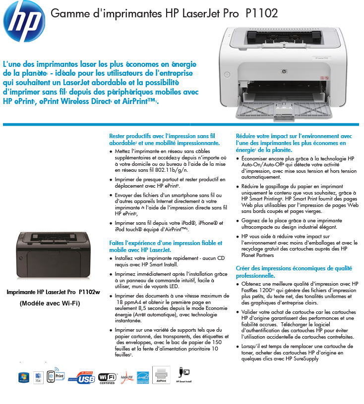 Imprimante HP LaserJet Pro P1102 (CE651A) prix Maroc