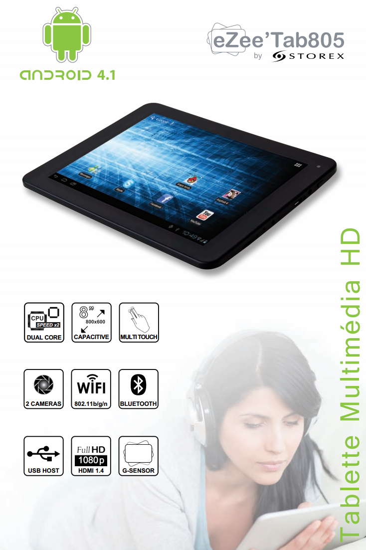 Tablette STOREX eZee Tab805 Android 8'' DUAL CORE prix Maroc